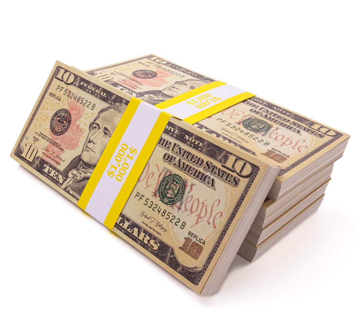 $5,000 Prop Money (5 Stacks of $10 Bills, New Series) - BuzzProps