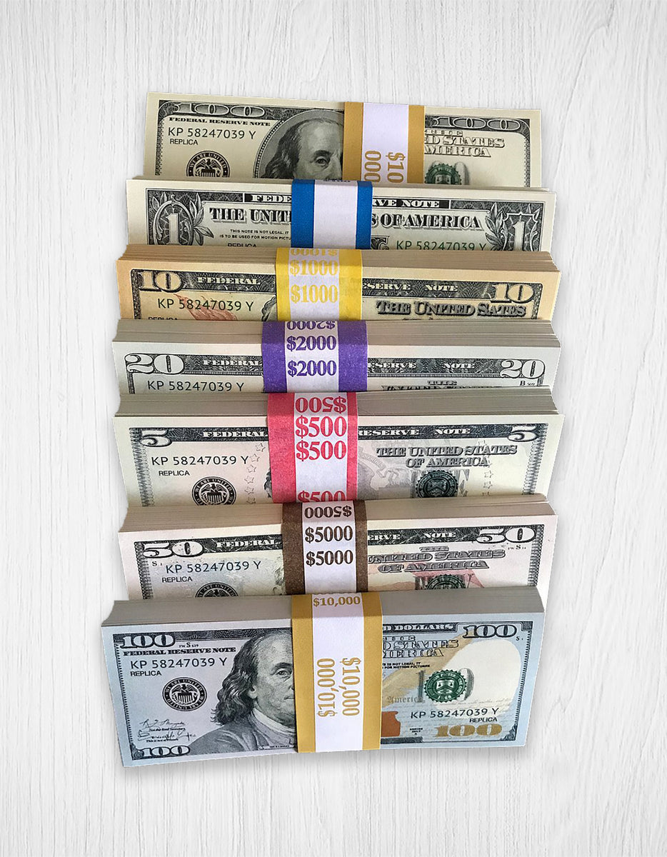 $28,600 Prop Money (7 Mixed Stacks of All Denominations) - BuzzProps