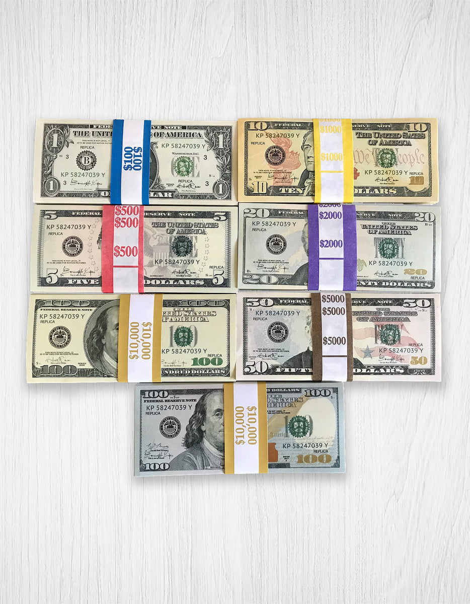 $28,600 Prop Money (7 Mixed Stacks of All Denominations) - BuzzProps