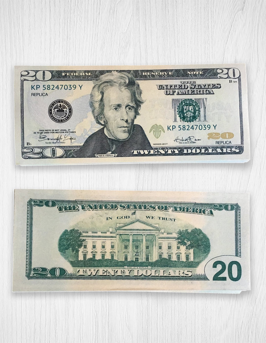 $2,000 Prop Money (1 Stack of $20 Bills, New Style) - BuzzProps