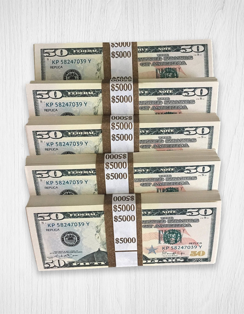 $25,000, 5 Stacks Bundle of 50s (New Style) - BuzzProps